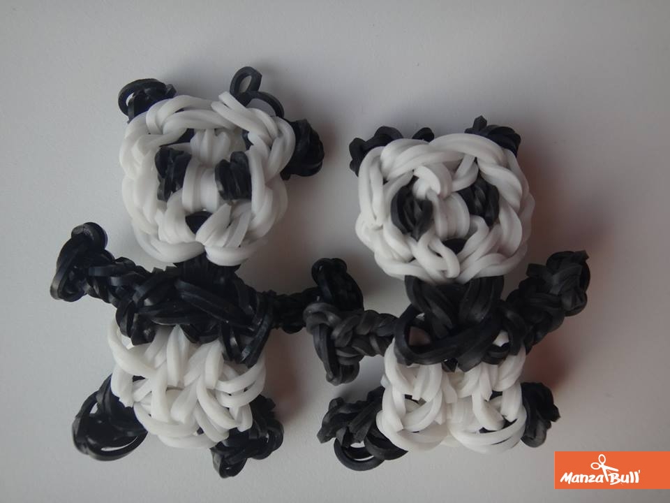 tuto élastiques rainbow loom panda - ManzaBull'