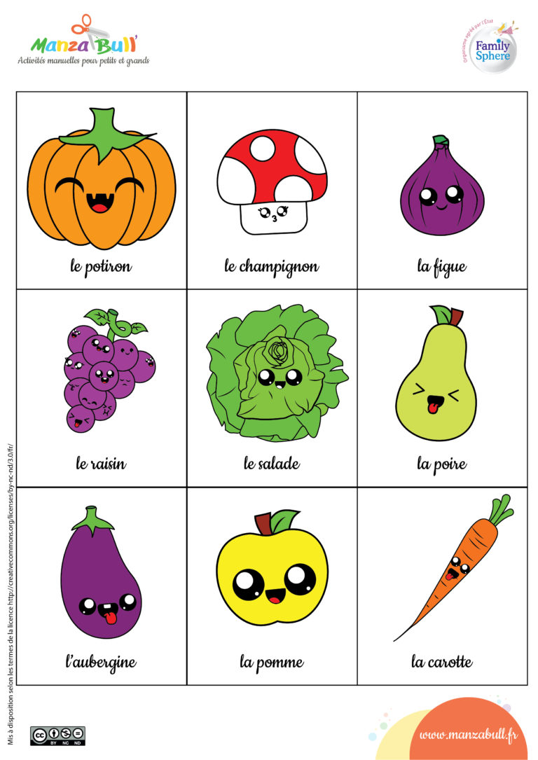 Apprendre les fruits et légumes en s'amusant - ManzaBull'