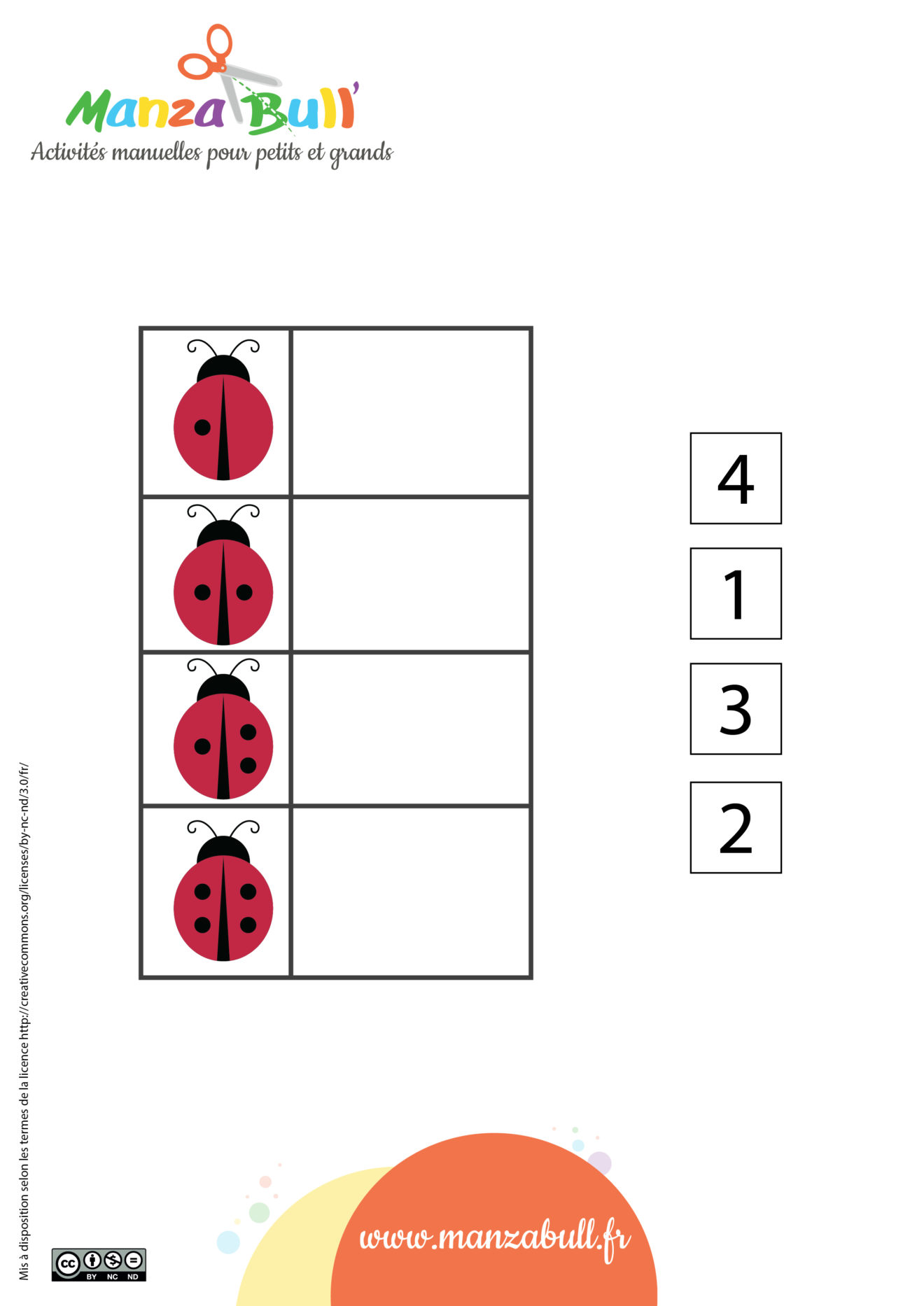 Activités manuelles sur les coccinelles - ManzaBull'