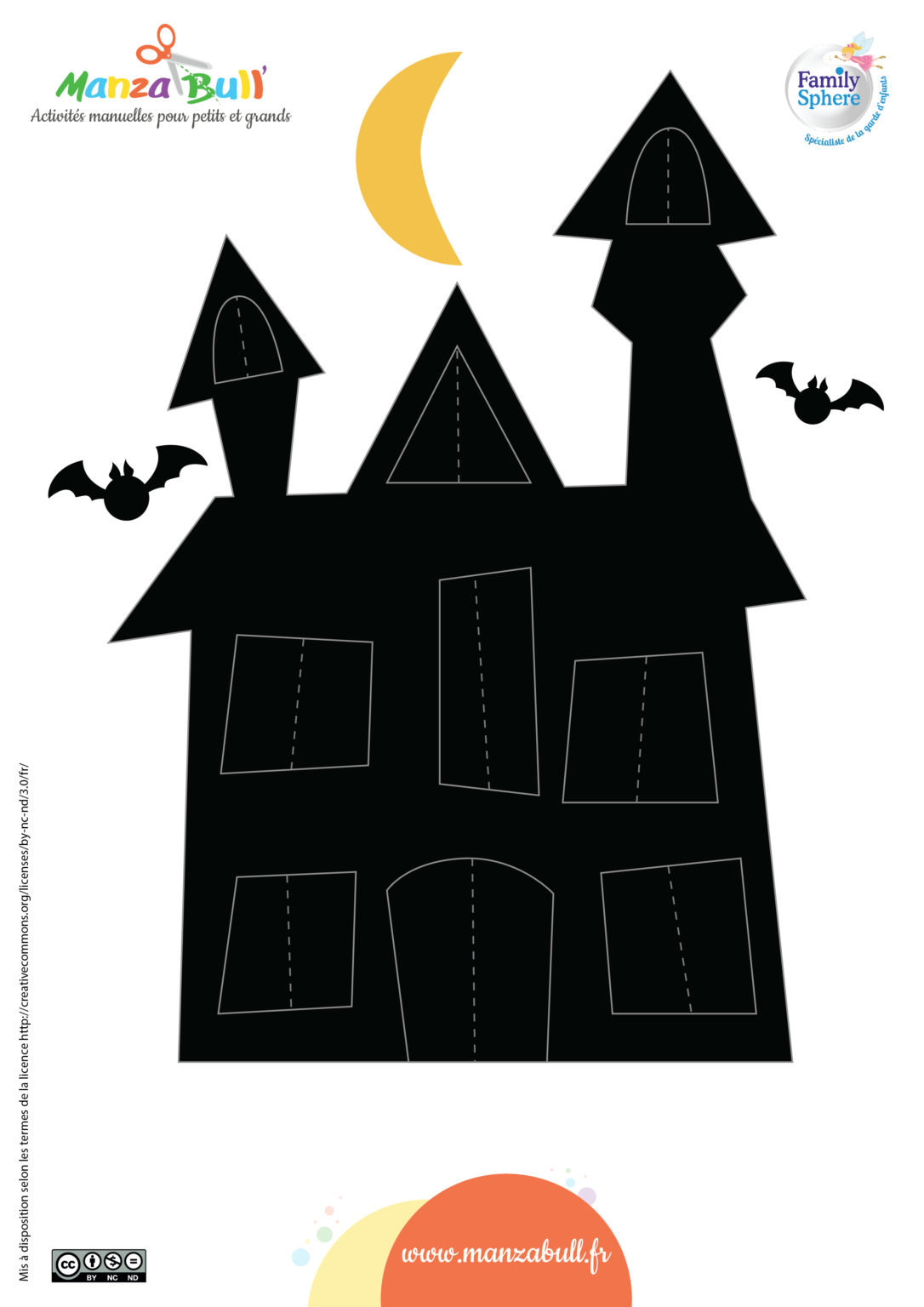 Activité halloween : maison Hantée - ManzaBull' activité manuelle facile