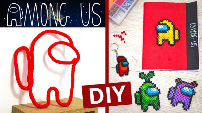 DIY Among Us - ManzaBull' - tuto - déco - coloriage- perles