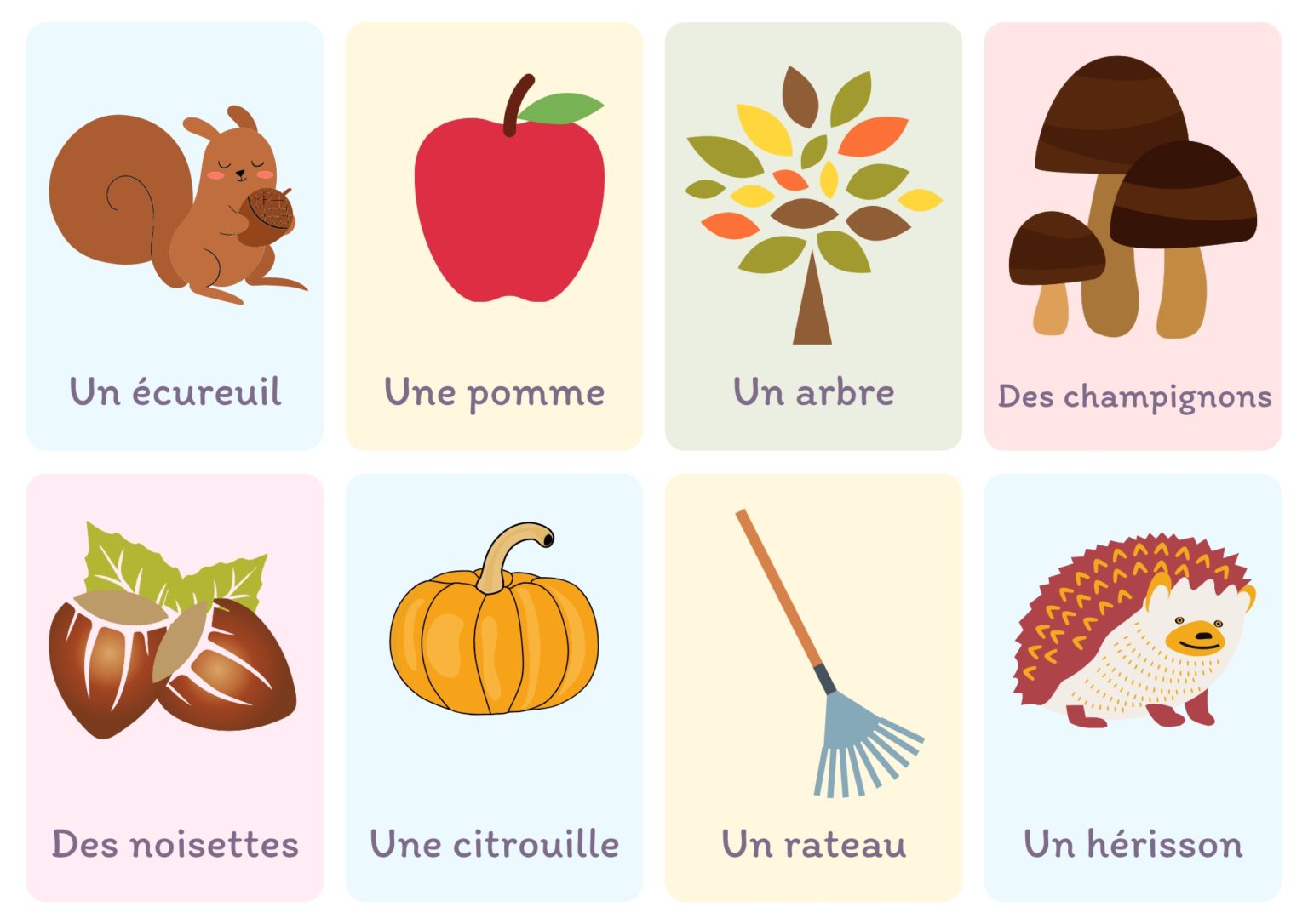 Imagier de l'automne à imprimer gratuitement - ManzaBull'