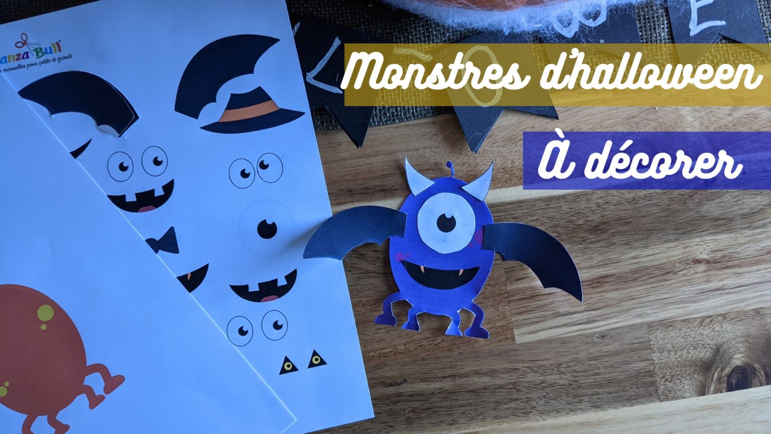 Activité manuelle d'halloween : monstres à décorer - ManzaBull'