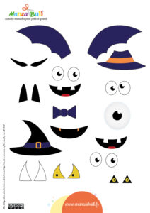 Activité manuelle d'halloween : monstres à décorer - ManzaBull'