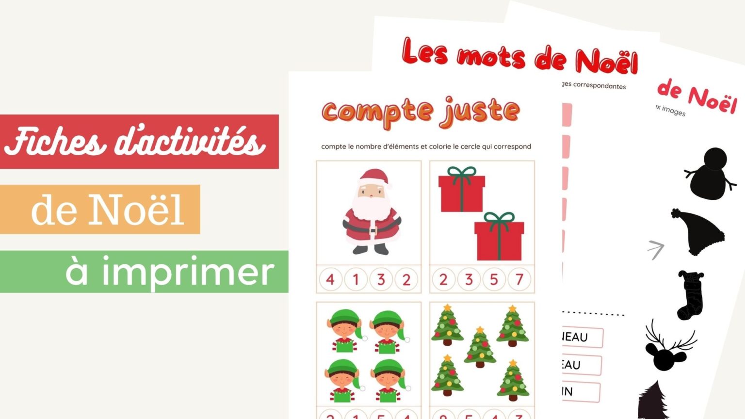 Fiches d'activités de Noël - ManzaBull'