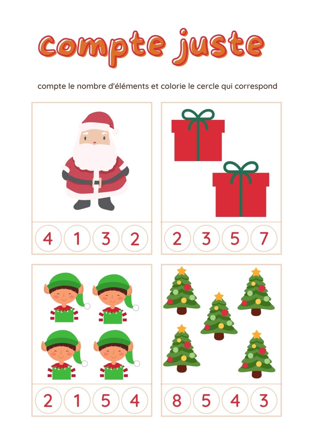 Fiches d'activités de Noël - ManzaBull'