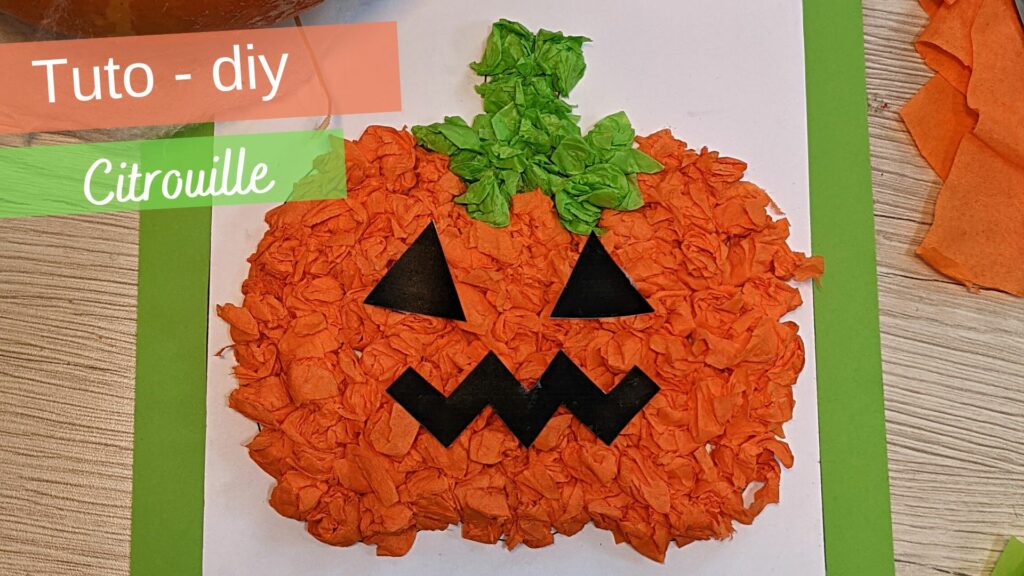 Activité halloween : citrouille en papier crépon - ManzaBull'