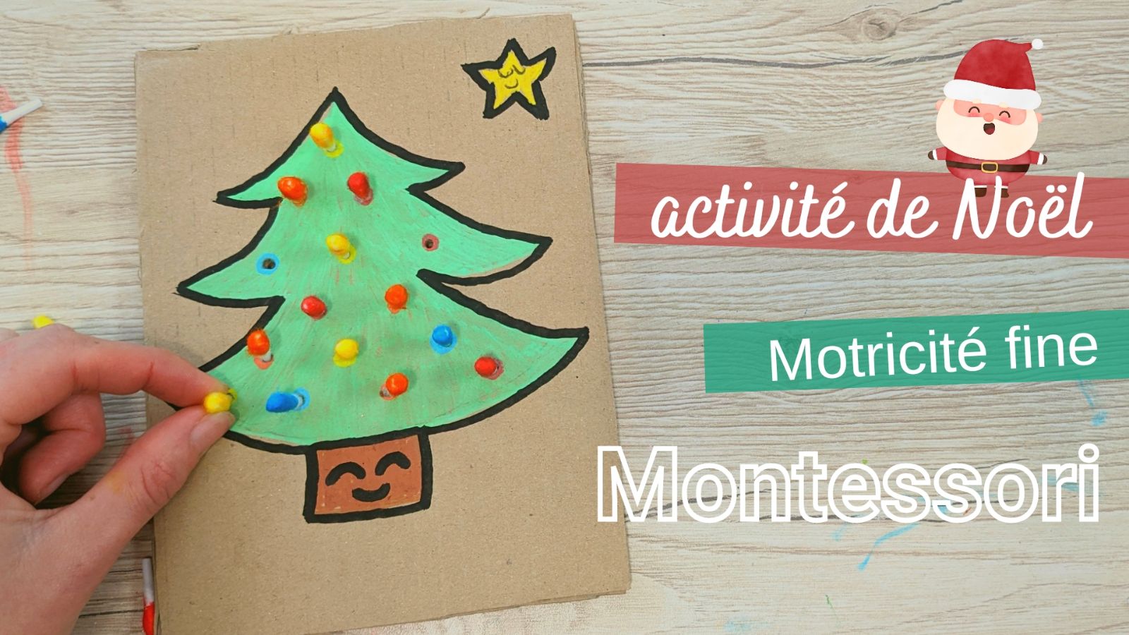 Activité de Noël 3-6 ans : sapin pour motricité fine - ManzaBull'