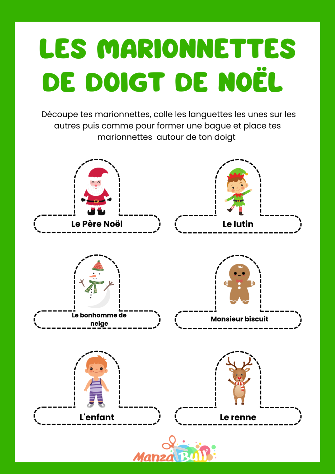 Fiches d'activités de Noël #2 - ManzaBull'