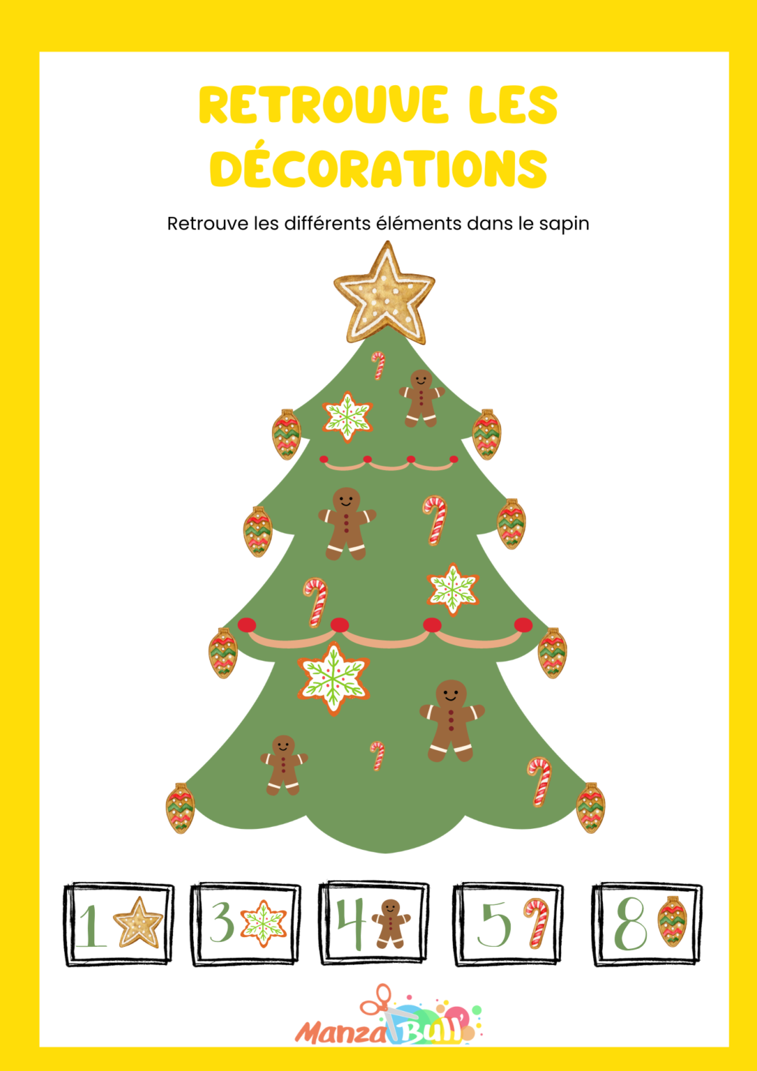 Fiches d'activités de Noël #2 - ManzaBull'