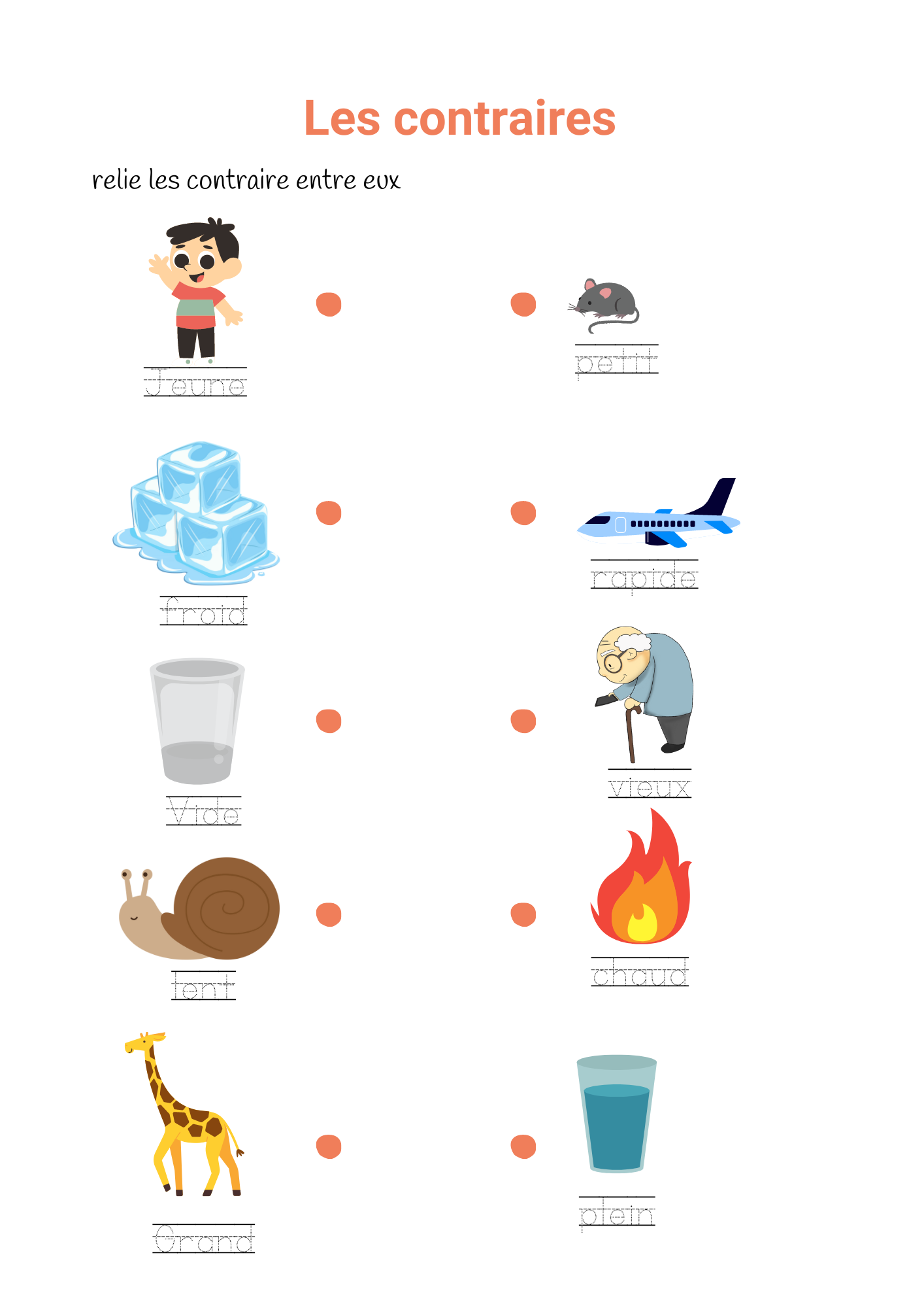 Fiches et jeux sur les contraires - ManzaBull'