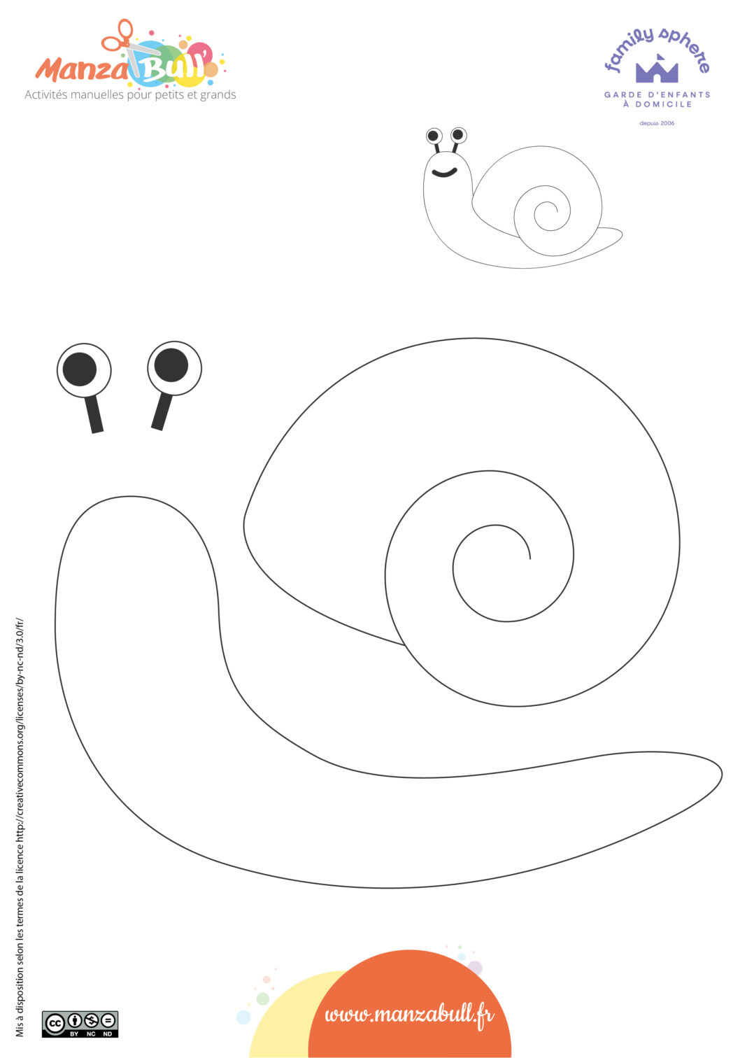 Activité manuelle escargot 3D - ManzaBull'