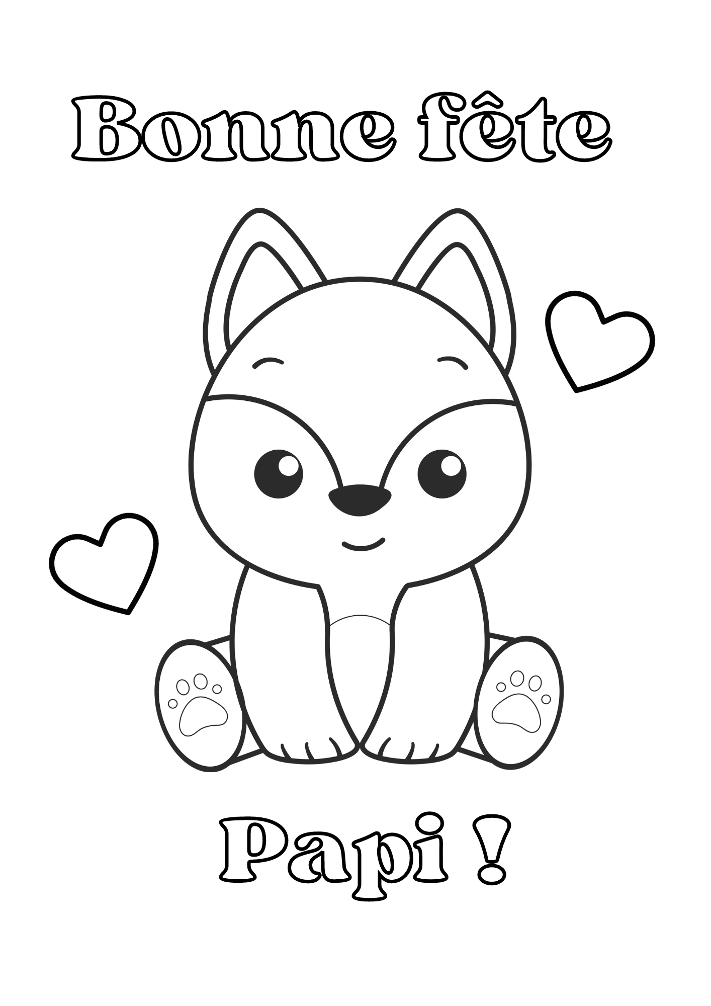 Coloriages bonne fête papi - ManzaBull'