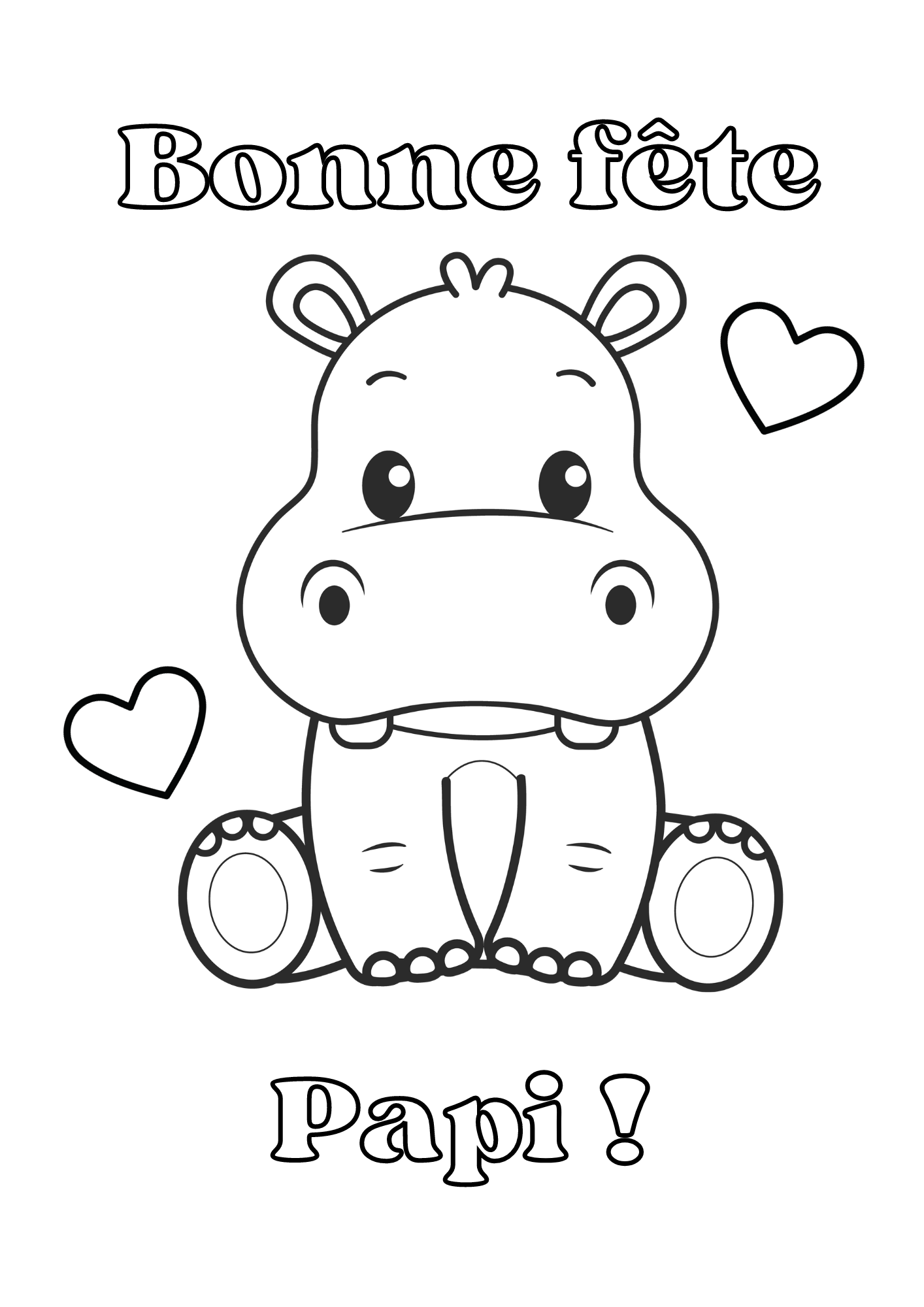 Coloriages bonne fête papi - ManzaBull'