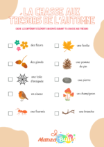 Fiche chasse aux trésors pour l'automne - ManzaBull'