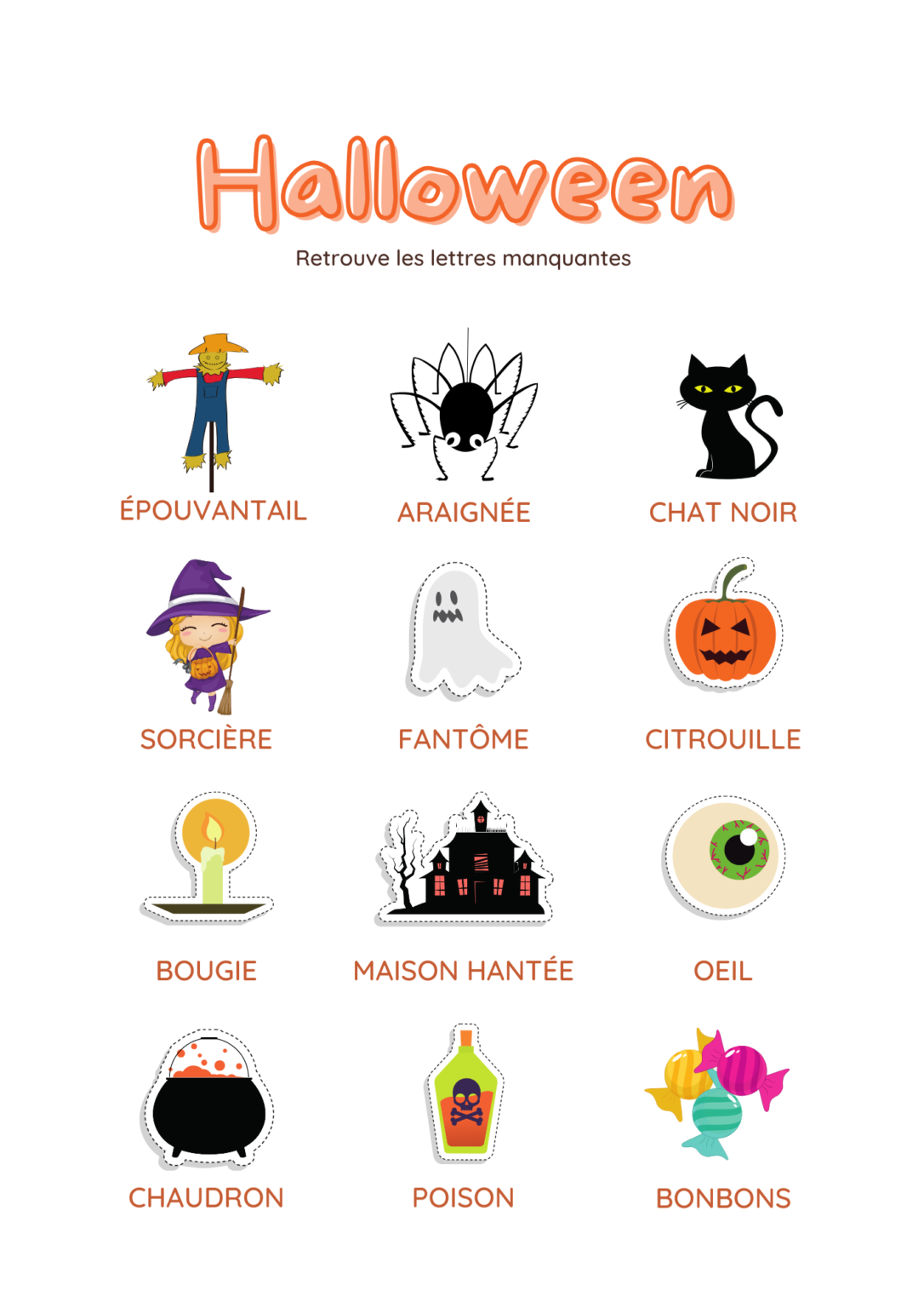 Fiches d'activités spéciales halloween - ManzaBull'