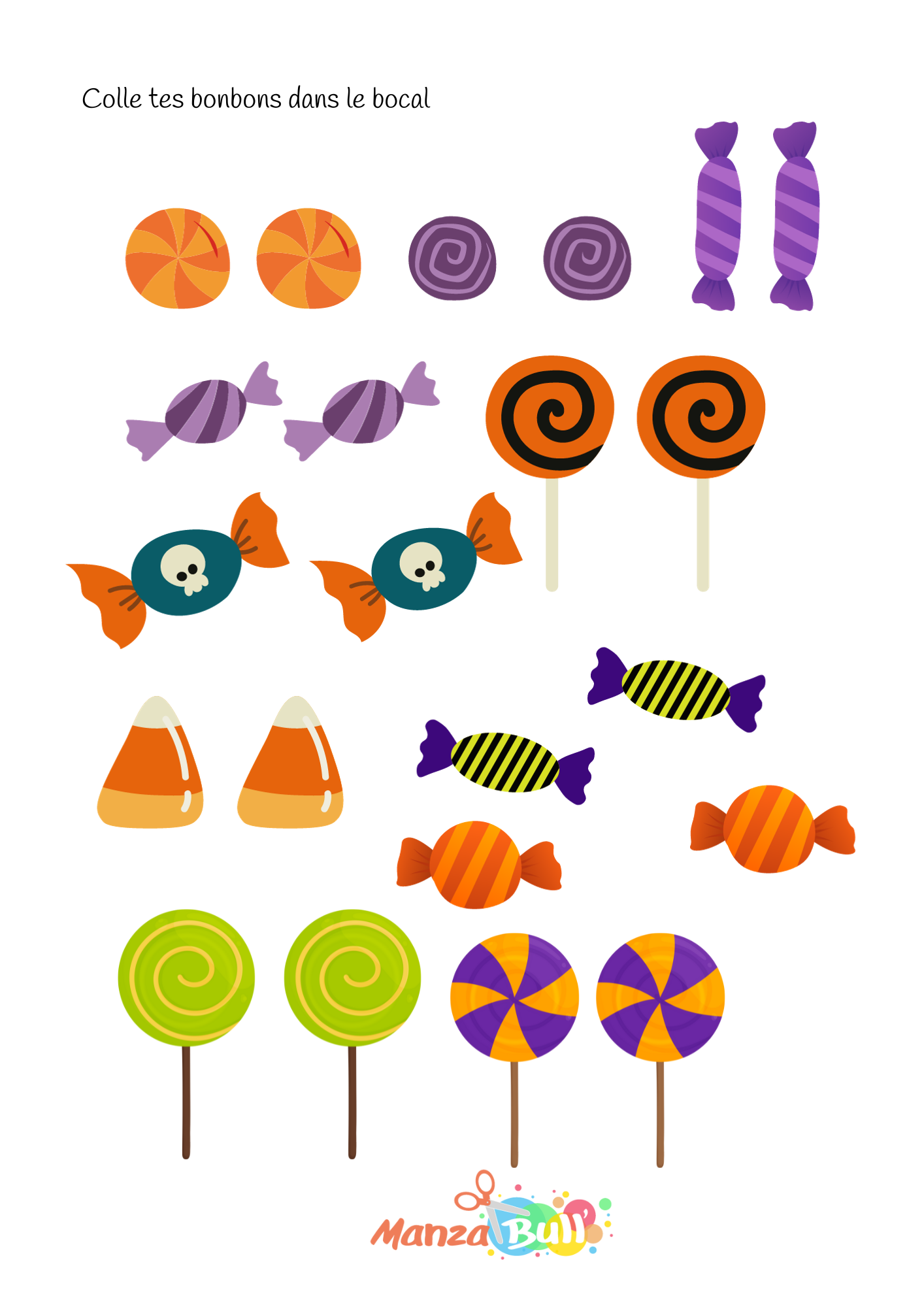 Activité collage pour halloween - ManzaBull'