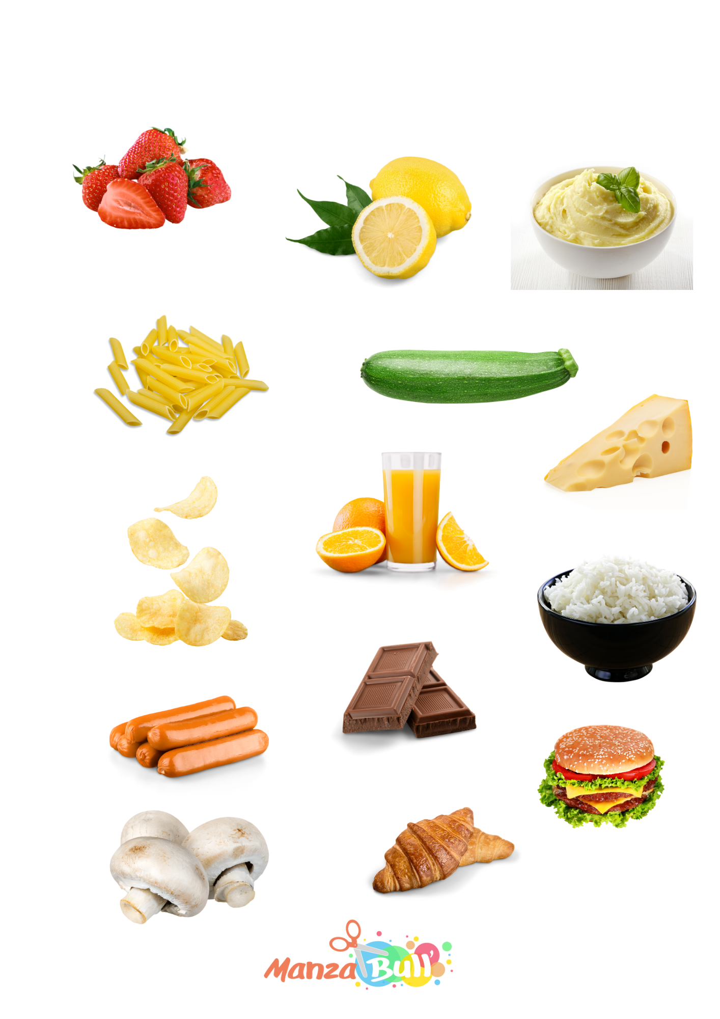 Fiches d'activités sur les aliments - ManzaBull'