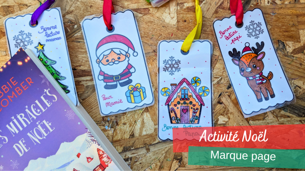 Activité marque page de Noël à colorier - ManzaBull'