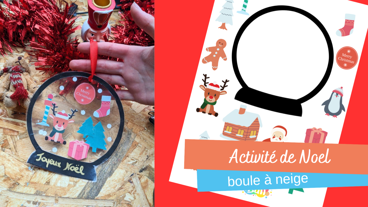 Activité boule à neige de Noël