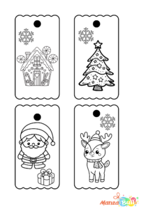 Activité marque page de Noël à colorier - ManzaBull'