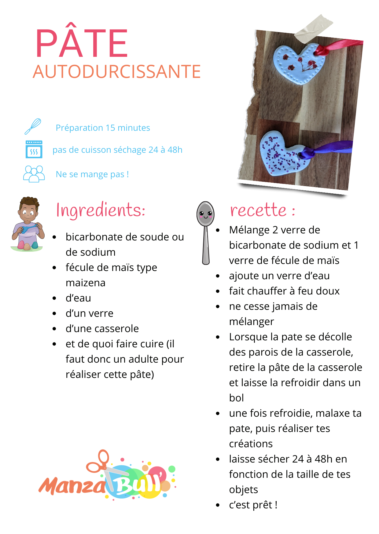 Recette pâte autodurcissante maison - ManzaBull'