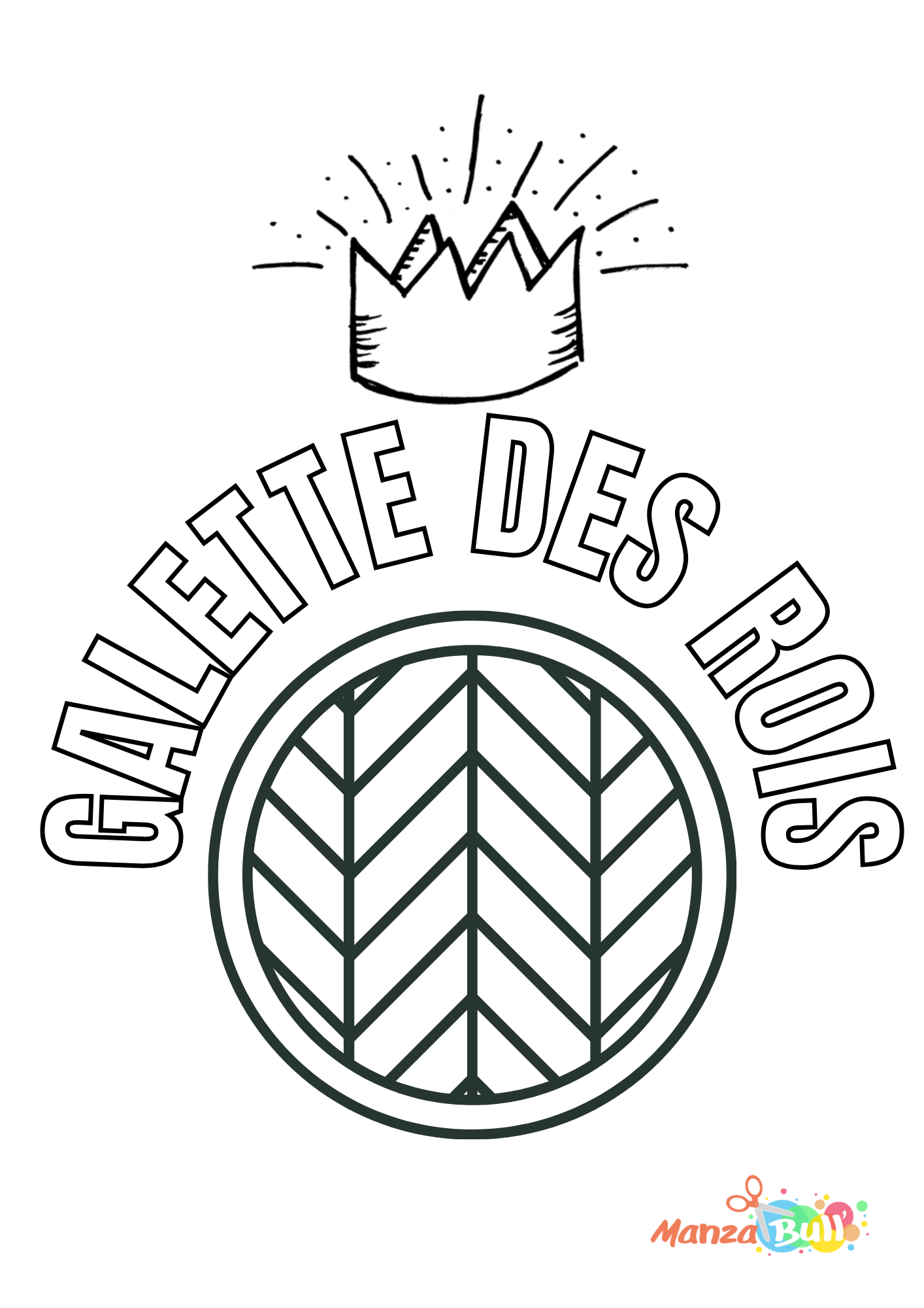 Coloriage galette des rois - ManzaBull'