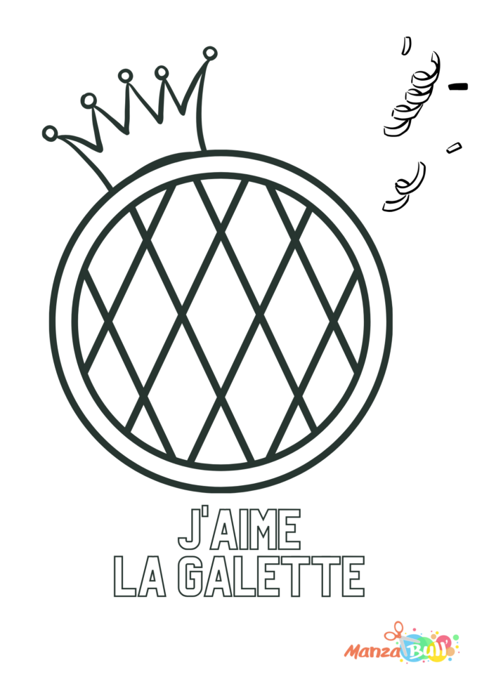 Coloriage galette des rois - ManzaBull'