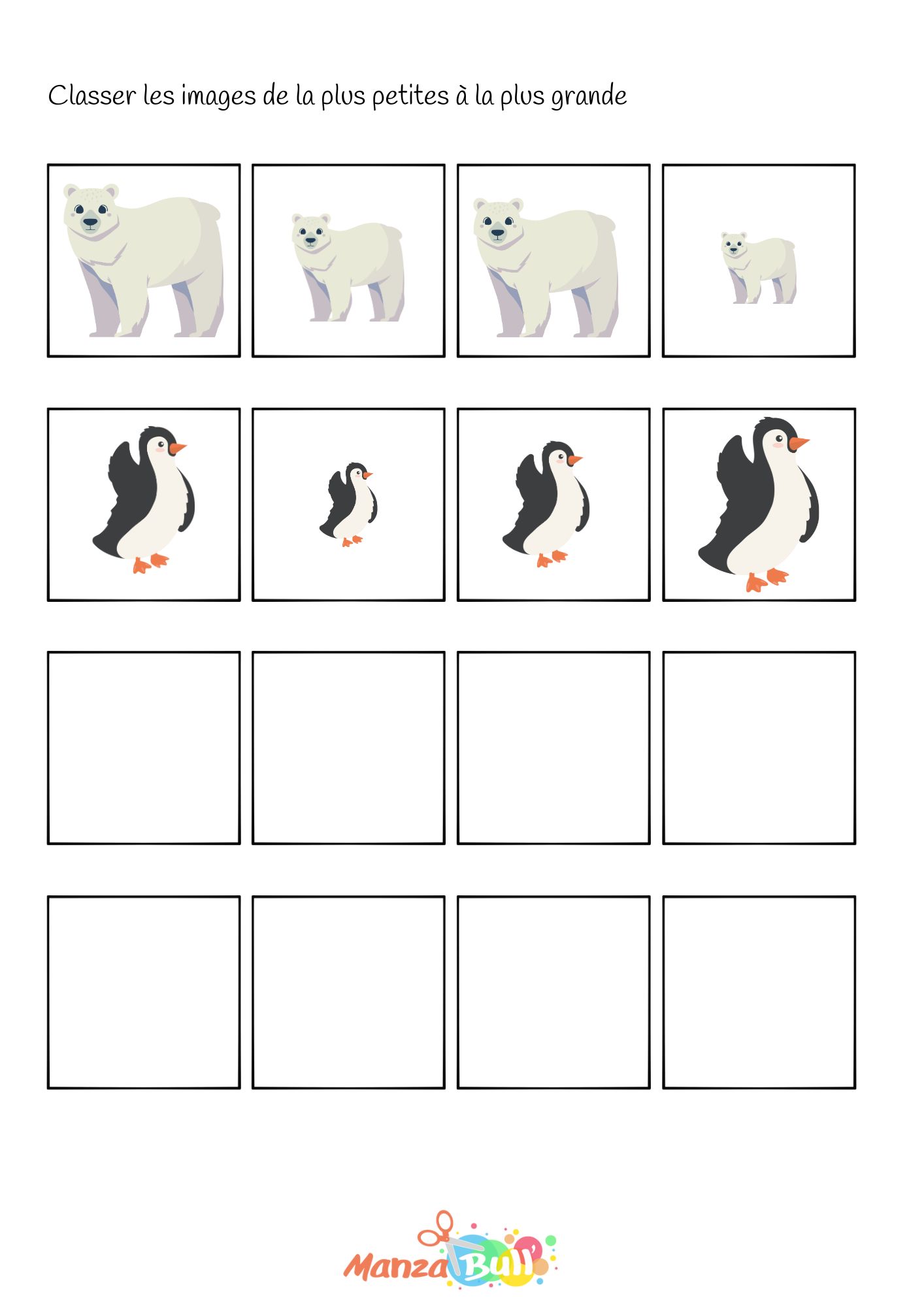 Jeux à imprimer sur thème de la banquise - ManzaBull'
