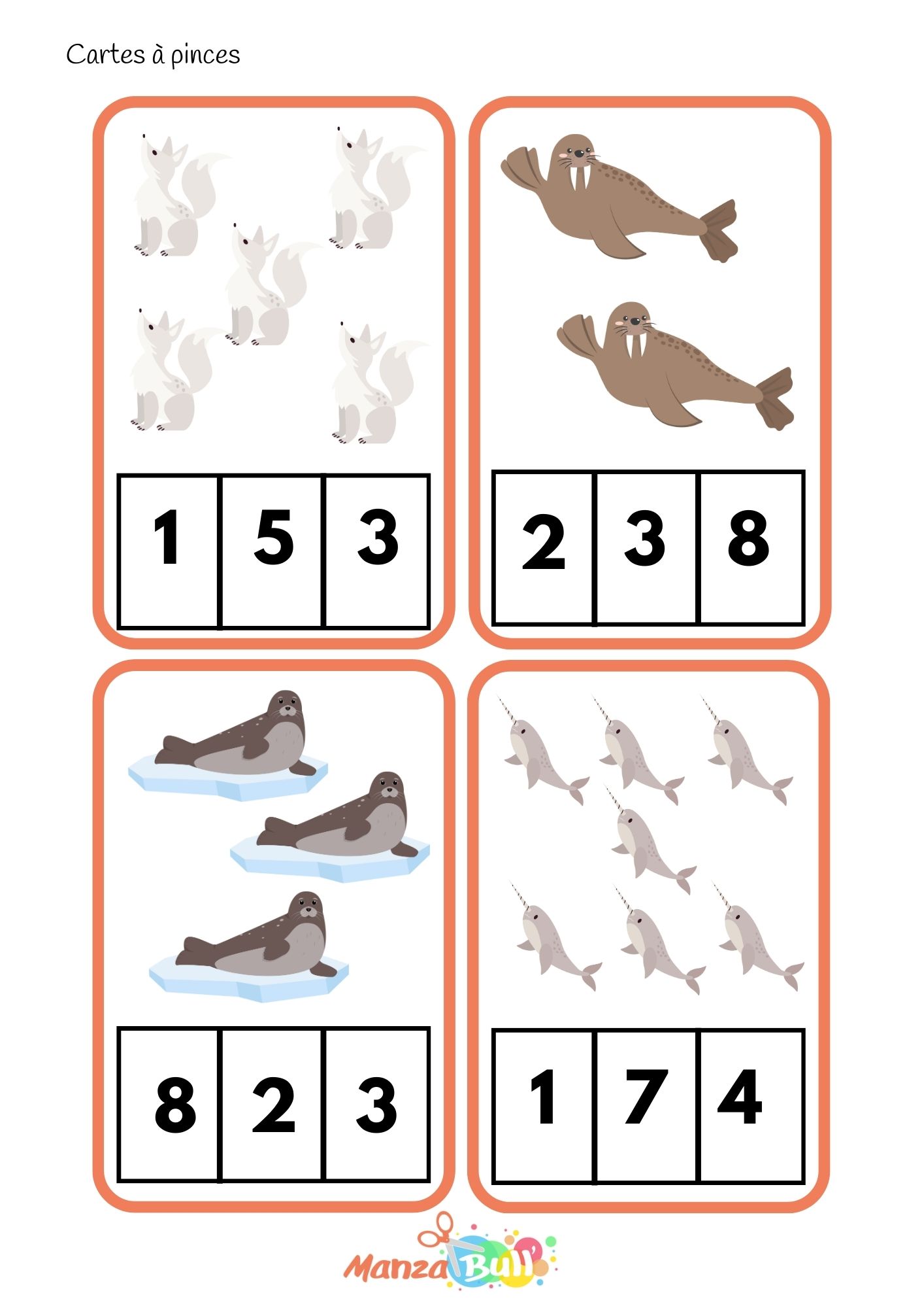 Jeux à imprimer sur thème de la banquise - ManzaBull'