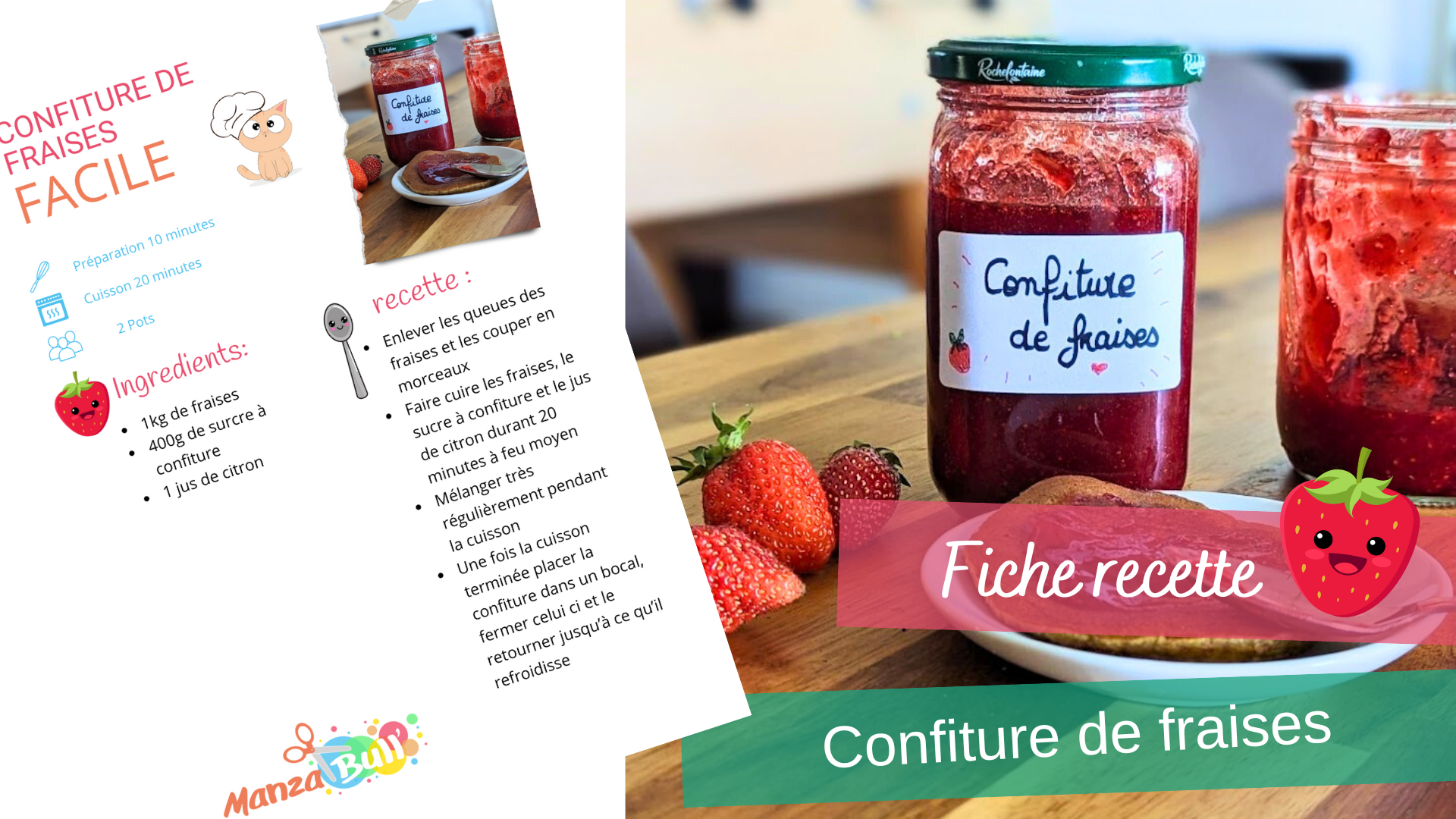 Recette de la confiture de fraises - ManzaBull'