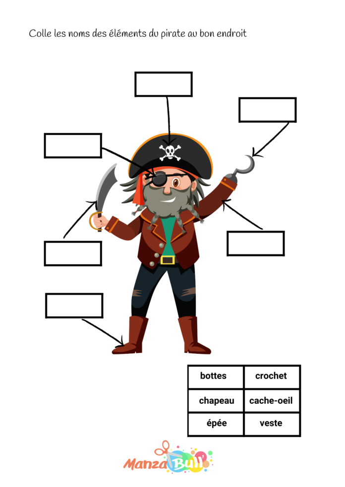 Activités manuelles et fiches pédagogiques sur le thème des pirates ...