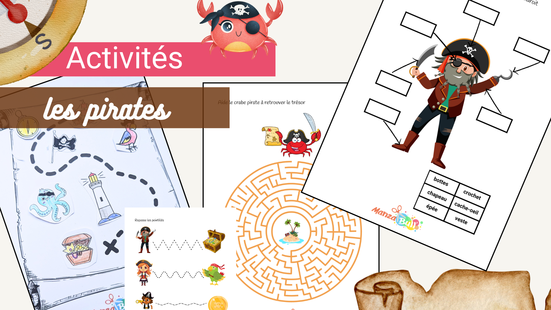 Activités manuelles et fiches pédagogiques sur le thème des pirates ...