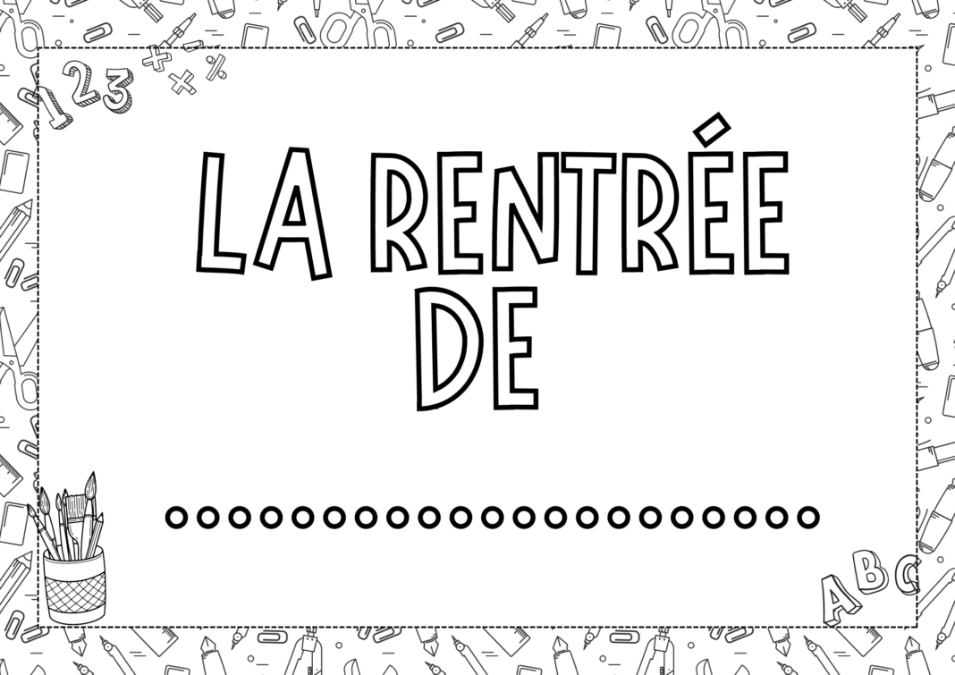 Coloriages pour la rentrée scolaire à imprimer - ManzaBull'