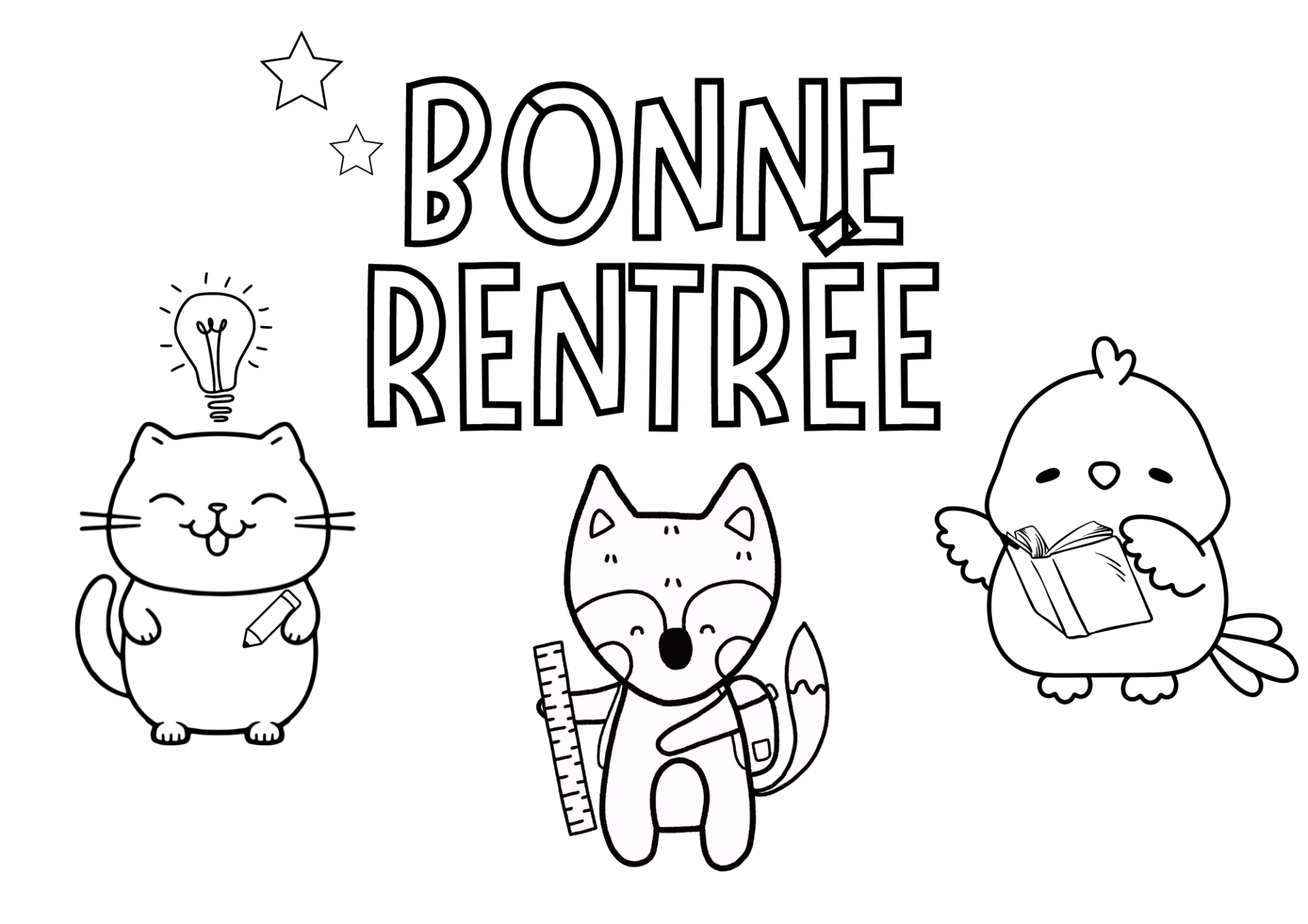 Coloriages pour la rentrée scolaire à imprimer - ManzaBull'