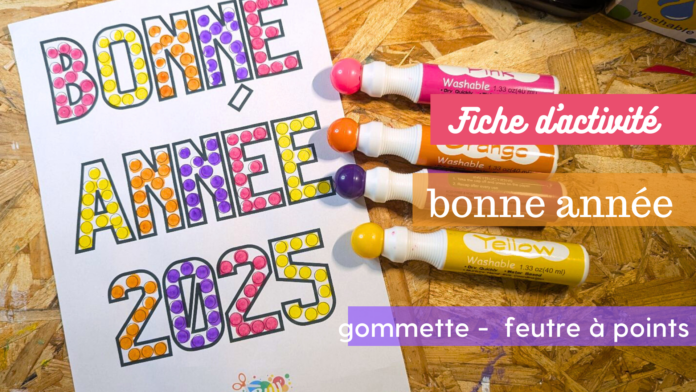 Activité pour enfants Bonne Année 2025 - ManzaBull'