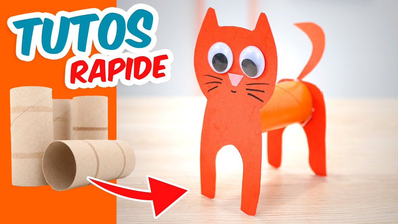 Activité manuelle : faire un chat avec un rouleau en carton - ManzaBull' Activité manuelle : faire un chat avec un rouleau en carton - ManzaBull'